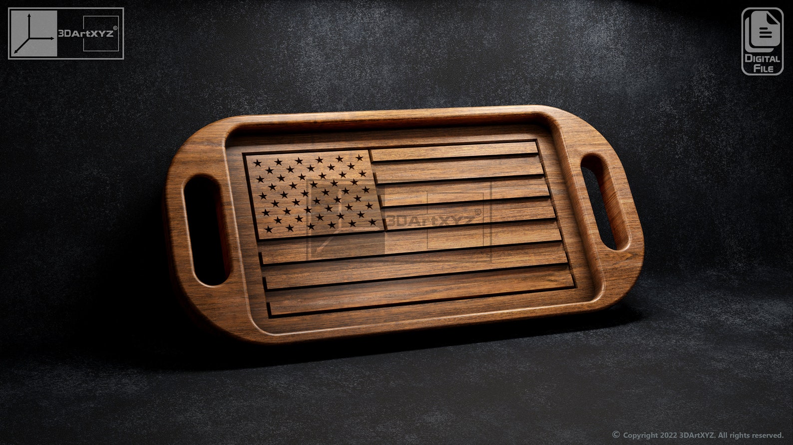 US Flag Trays Pack - CNC Files for Wood (svg, Dxf, Eps, Ai, Pdf) - Etsy