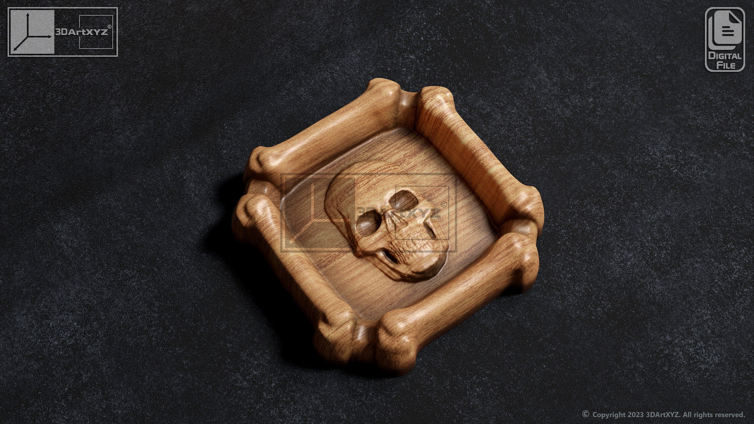 Skull Ashtray - CNC Files for Wood (STL) - Etsy