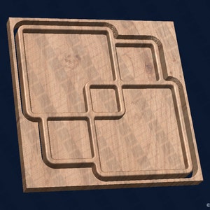 Squares Tray - CNC Files for Wood (svg, Dxf, Eps, Ai, Pdf) - Etsy