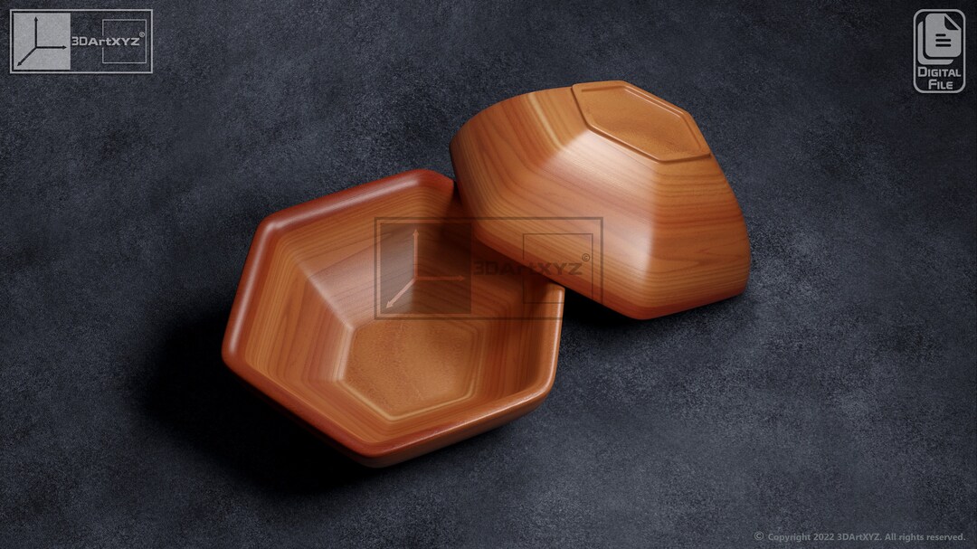 Hexagonal Bowl - CNC Files for Wood (STL) - Etsy
