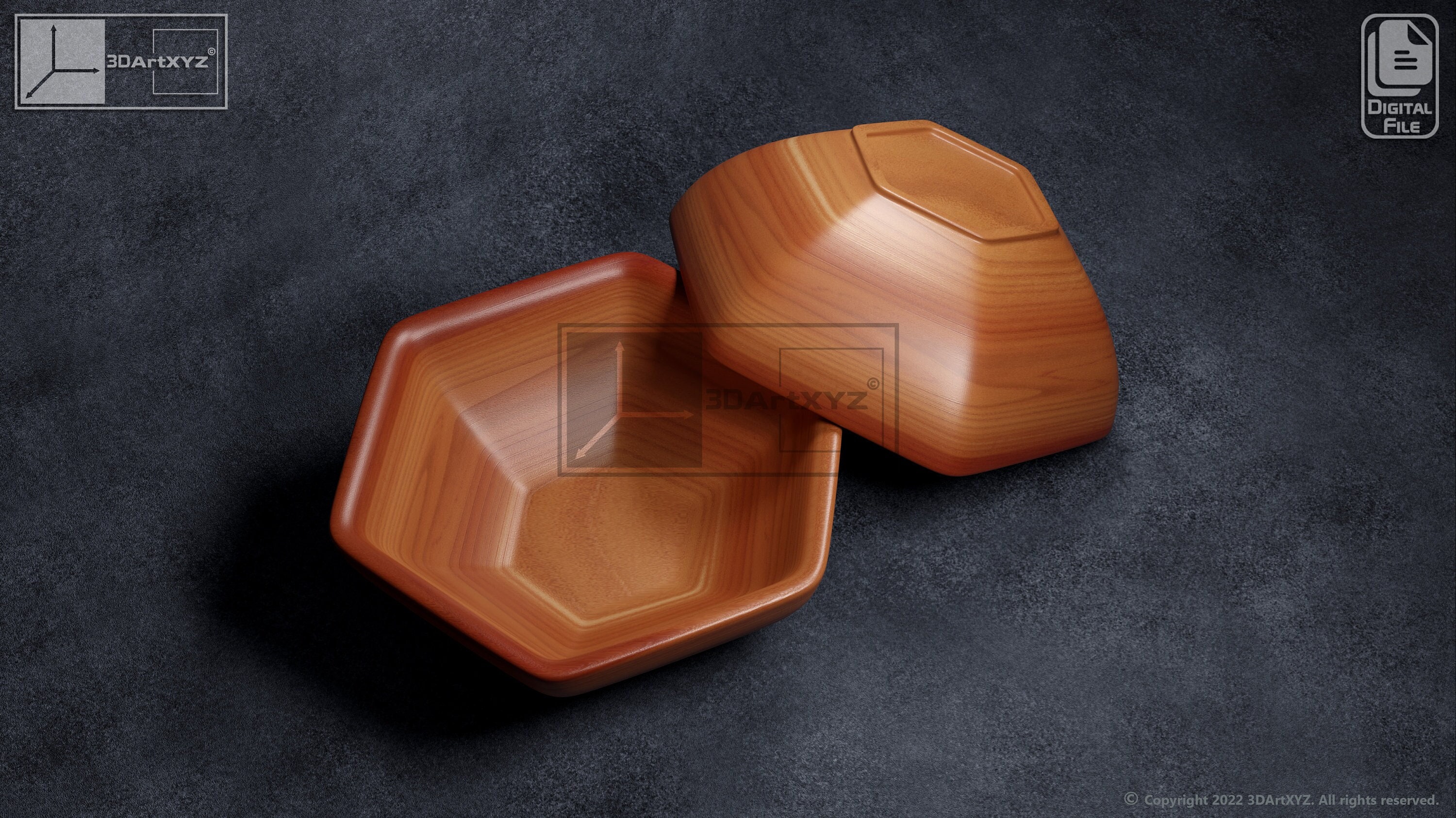 Hexagonal Bowl CNC Files for Wood STL - Etsy