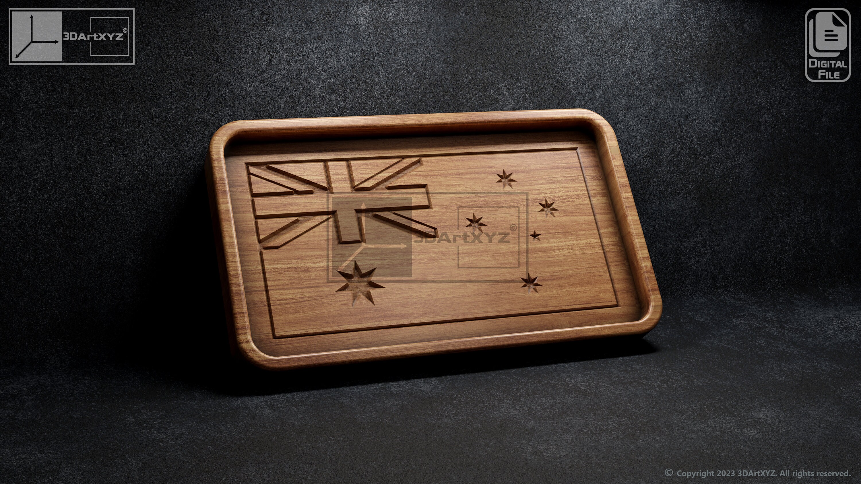 Australian Flag Trays Pack CNC Files for Wood svg, Dxf, Eps, Ai, Pdf - Etsy