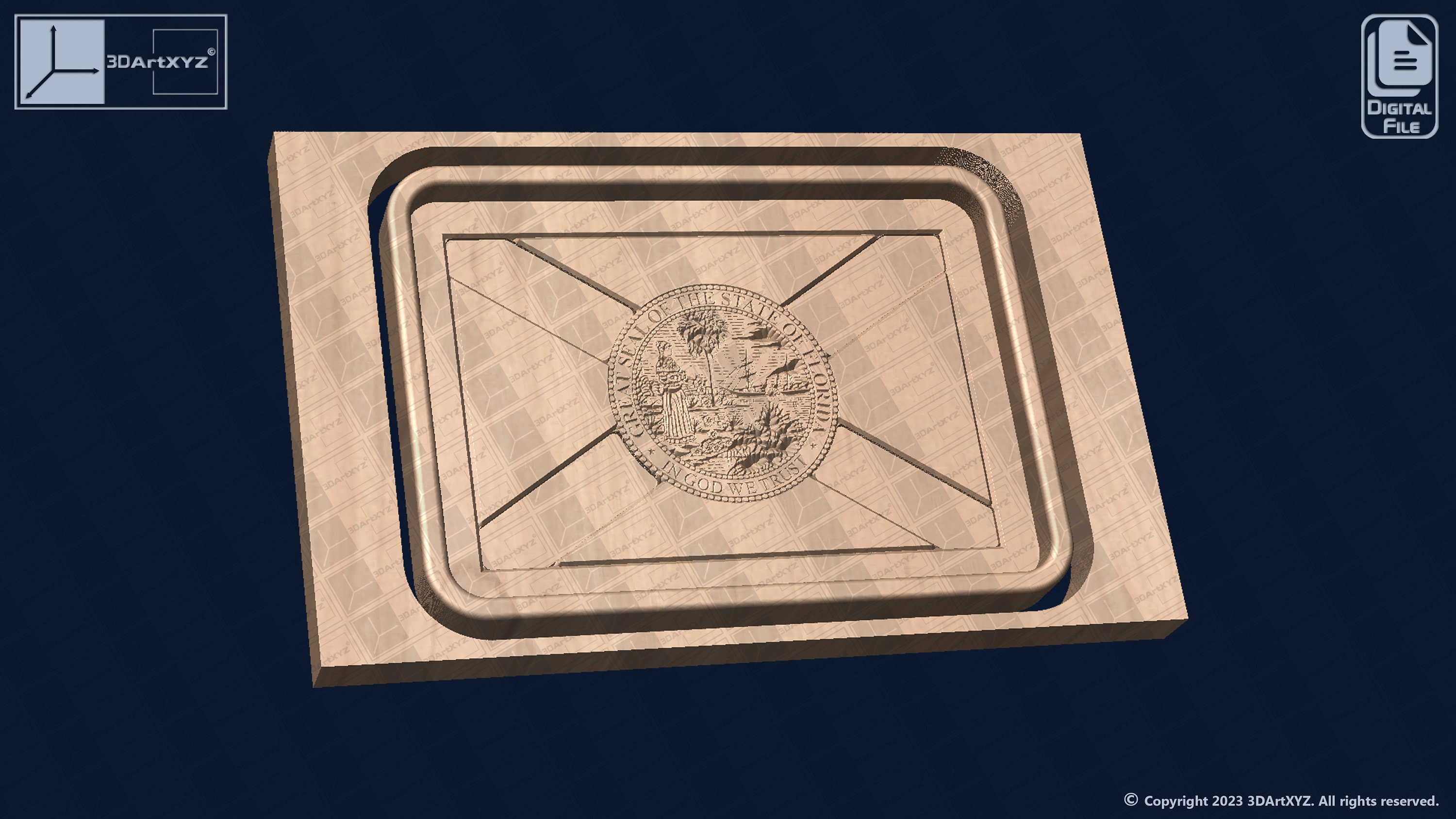 Florida Flag Tray - CNC Files for Wood (svg, Dxf, Eps, Ai, Pdf) - Etsy
