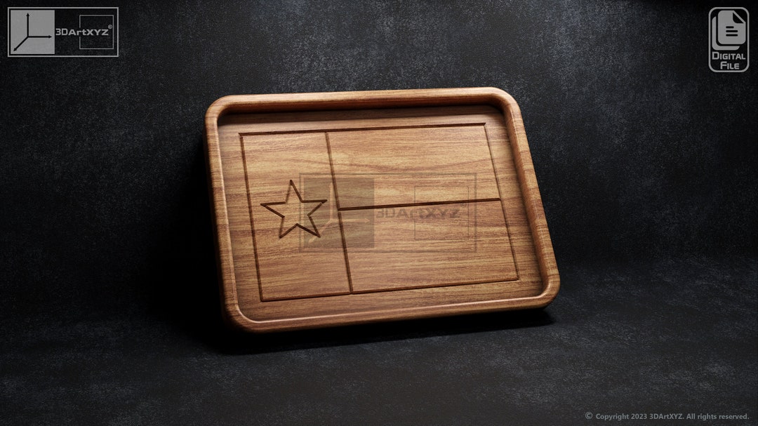 Texas Flag Tray - CNC Files for Wood (svg, Dxf, Eps, Ai, Pdf) - Etsy