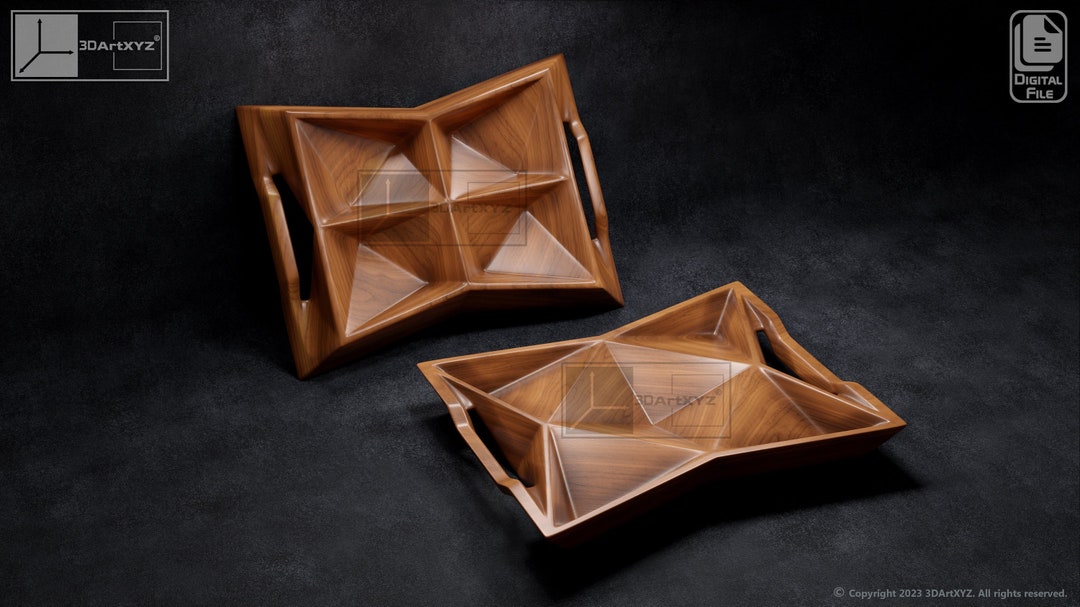 Double Sided Tray - CNC Files for Wood (STL) - Etsy