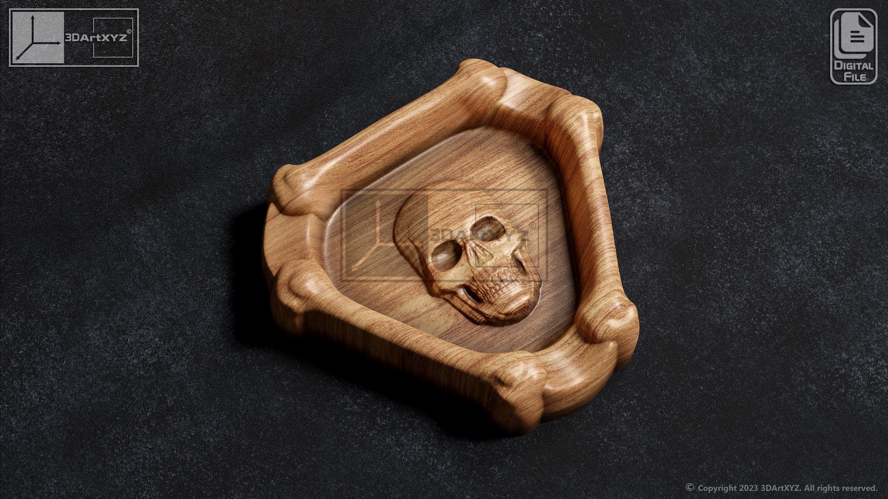 Skull Cigar Ashtray CNC Files for Wood STL - Etsy