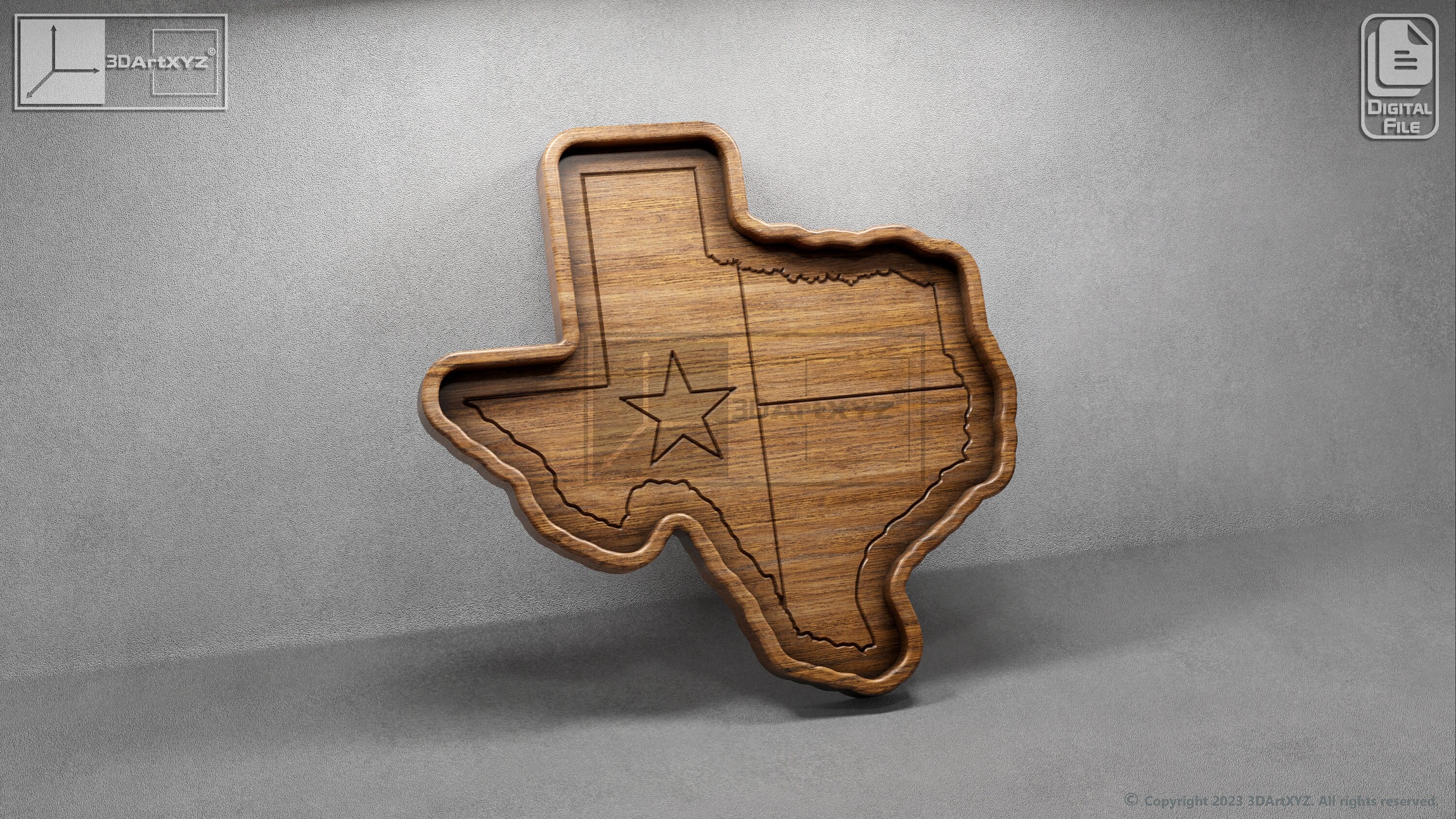Texas Map Tray CNC Files for Wood svg, Dxf, Eps, Ai, Pdf - Etsy