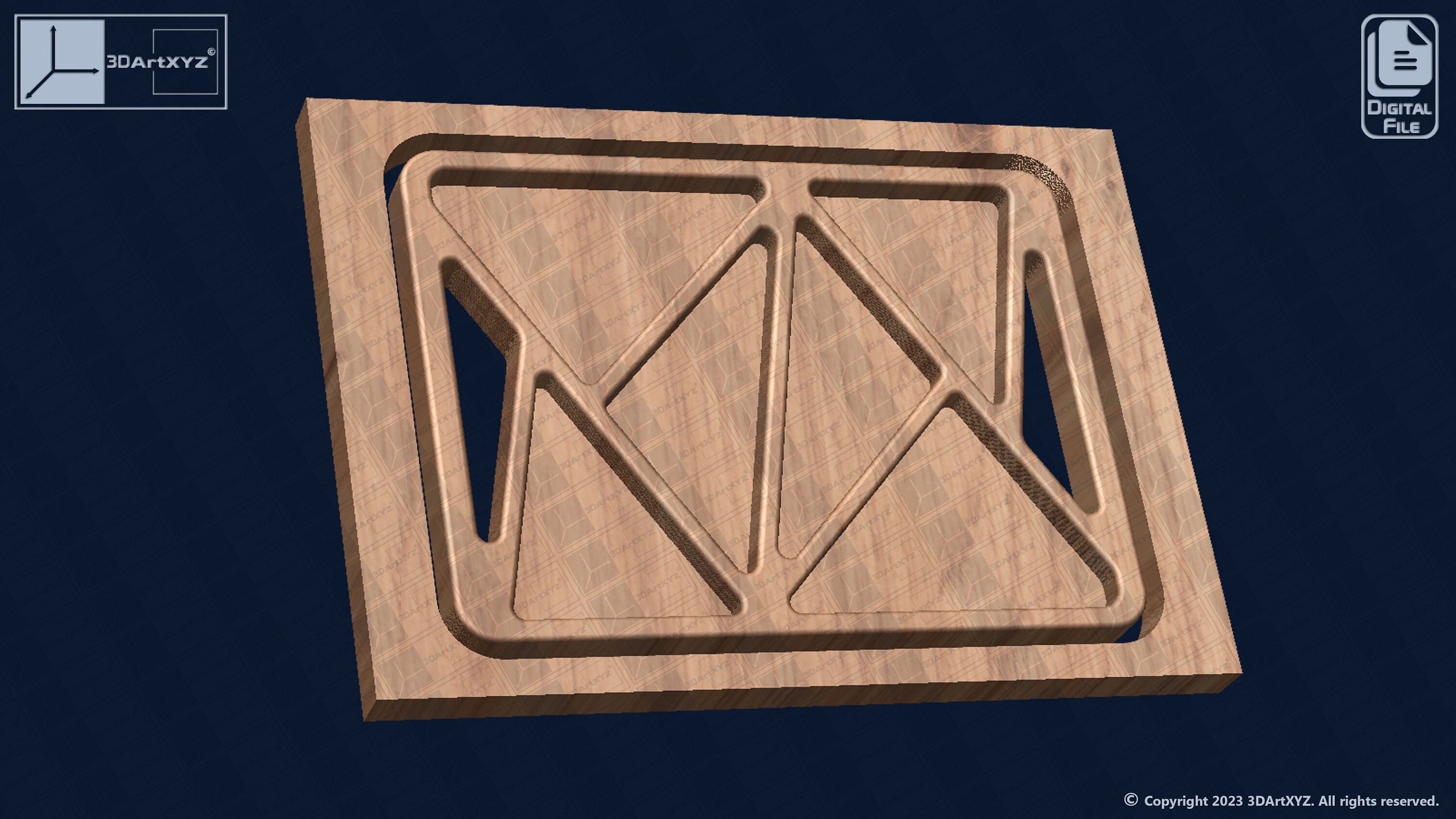 Triangles Tray CNC Files for Wood svg, Dxf, Eps, Ai, Pdf - Etsy