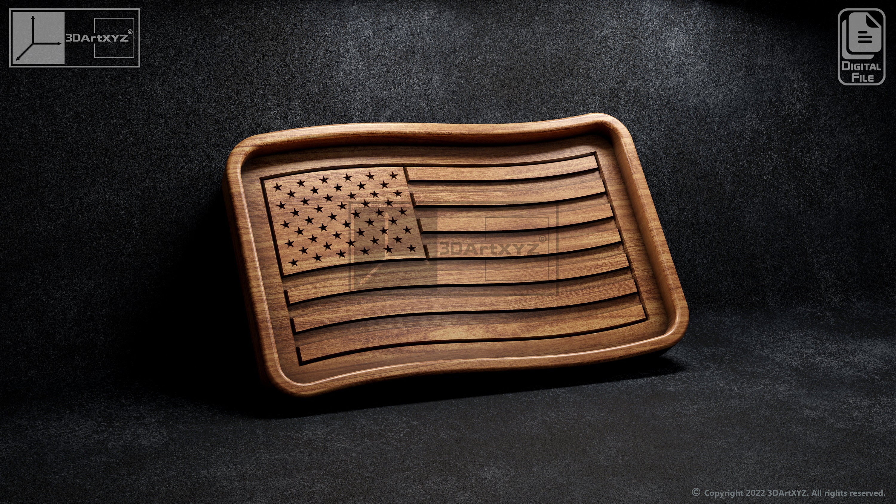 US Flag Trays Pack - CNC Files for Wood (svg, Dxf, Eps, Ai, Pdf) - Etsy