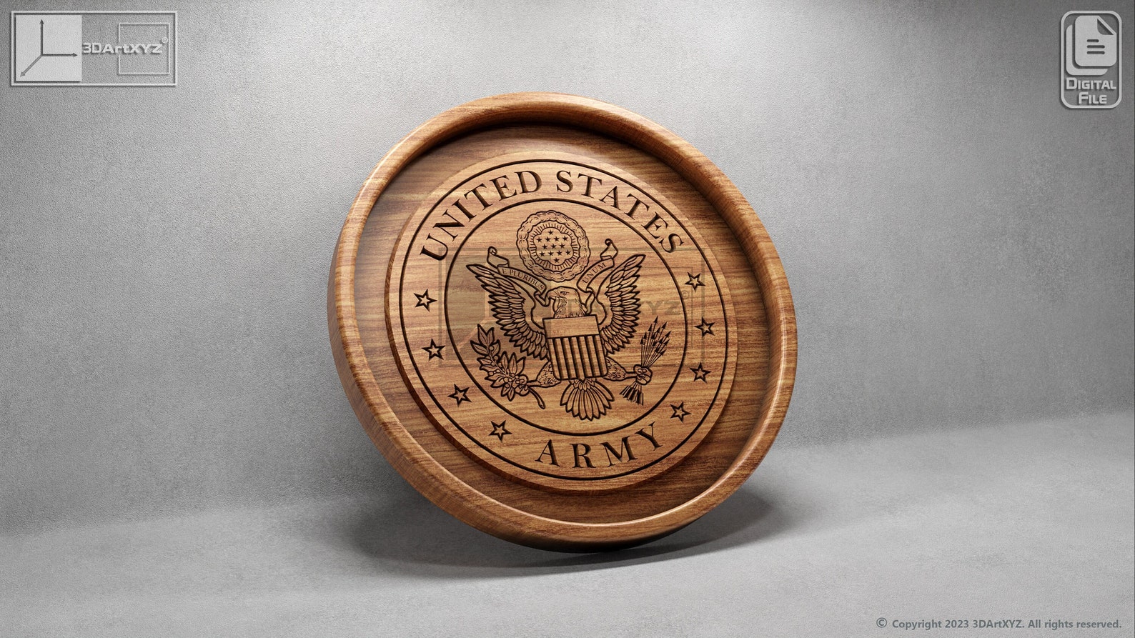 US Army Seal Tray - CNC Files for Wood (svg, Dxf, Eps, Ai, Pdf) - Etsy