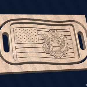 US Flag Army Seal Trays Pack - CNC Files for Wood (svg, Dxf, Eps, Ai ...
