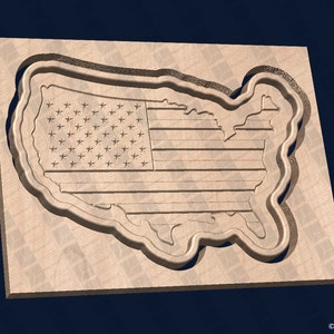 US Map Tray - CNC Files for Wood (svg, Dxf, Eps, Ai, Pdf) - Etsy