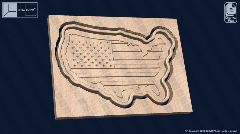 US Map Tray - CNC Files for Wood (svg, Dxf, Eps, Ai, Pdf) - Etsy