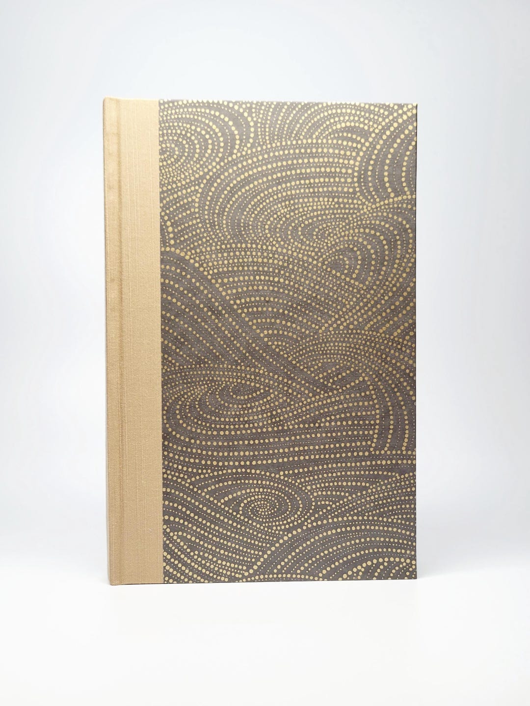 Handmade Cotton Paper Journal: Gold Wave Chiyogami Cover, Deckled Edge ...