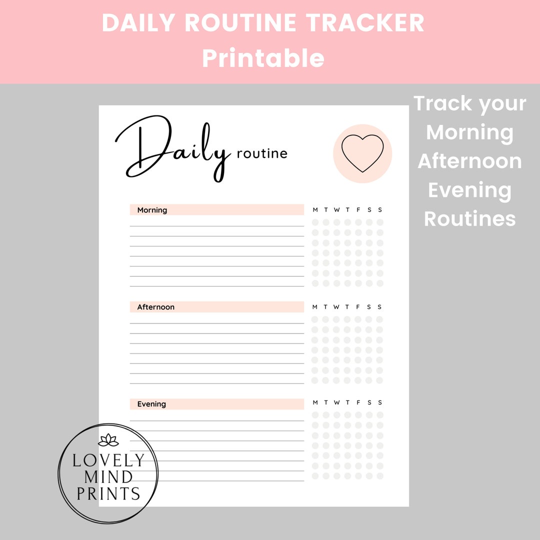 Daily Routine Tracker - Start Good Routines and Keep Track - Health ...