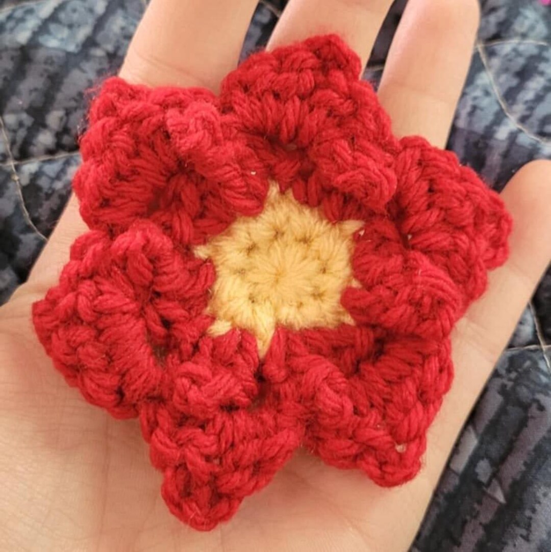 NO SEW! Christmas Flower Crochet Pattern (poinsettia) - Etsy