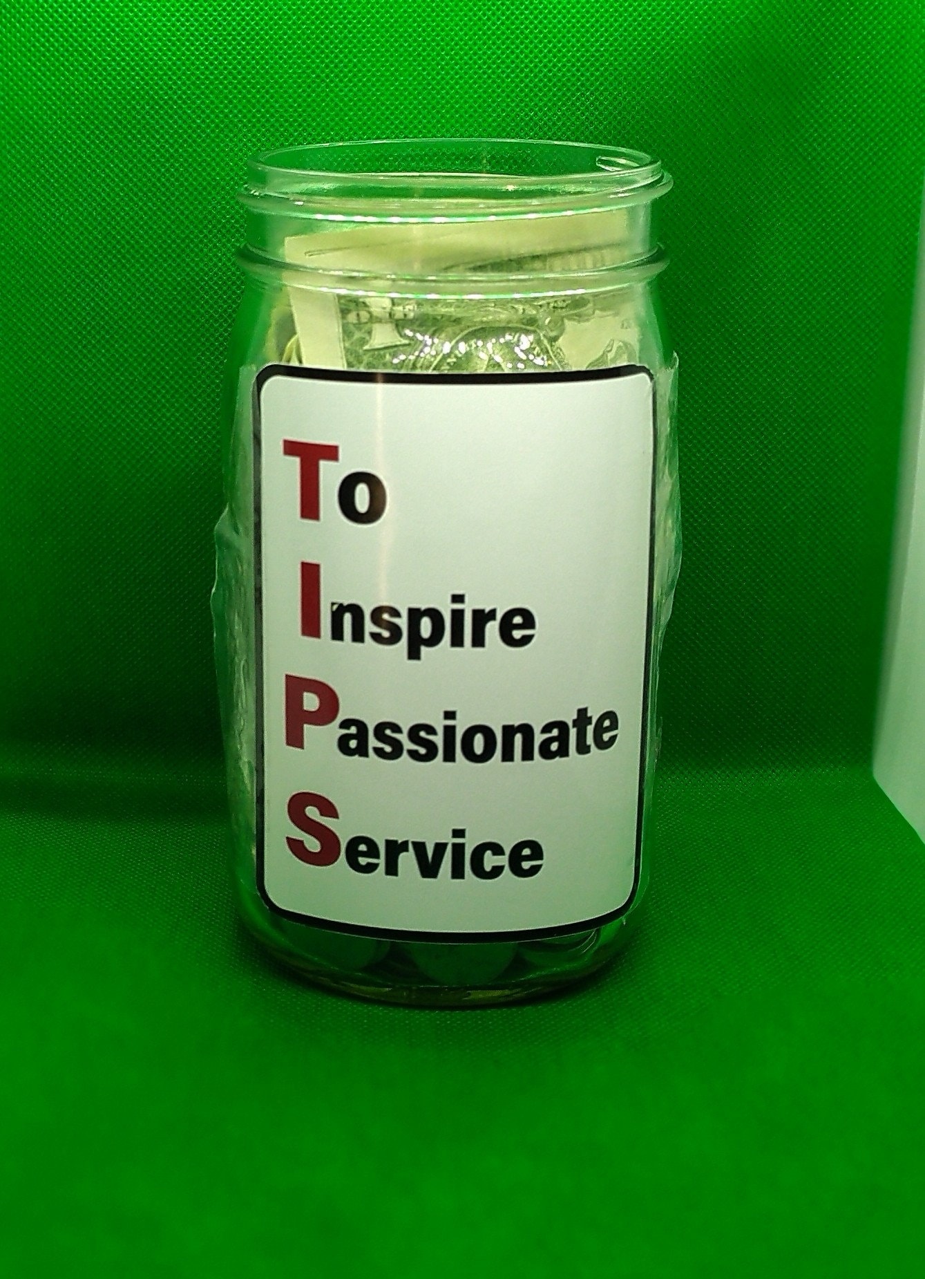 Tips Gratuity Sign for TIP Jars PDF File Template for Making Stickers ...