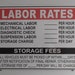 Mechanic Shop Labor Hourly Rate & Storage Fees Price Sign Template PDF ...