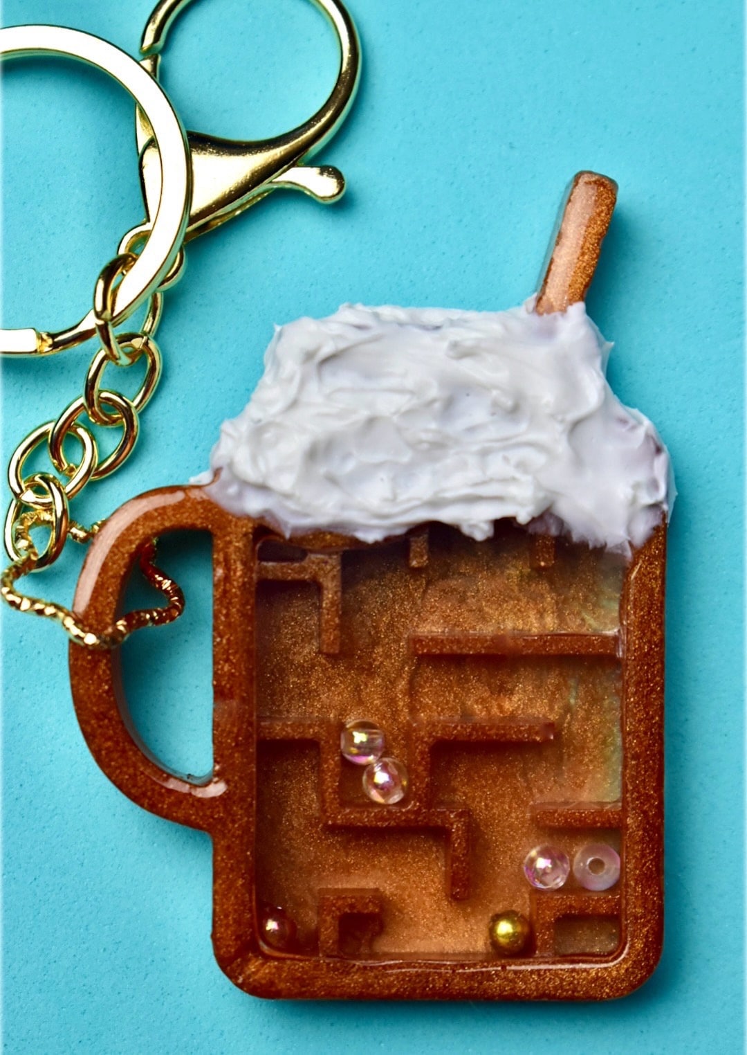 Root Beer Float Maze Keychain - Etsy