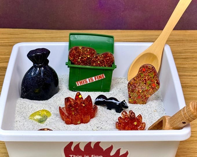 Mini Dumpster Fire Zen Garden Playset - Etsy