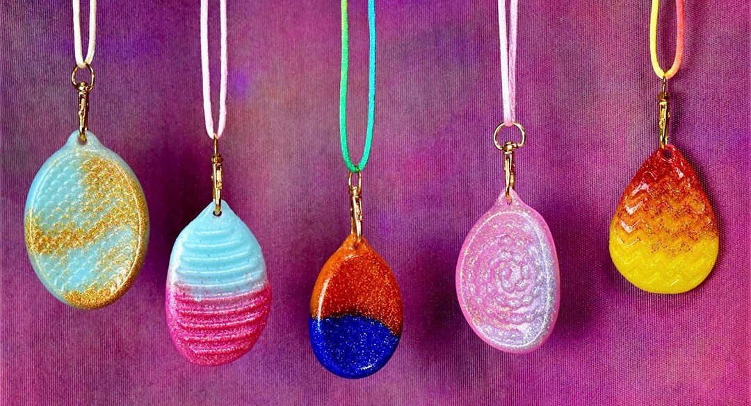 Textured Worry Stone Pendants for Anxiety - Etsy