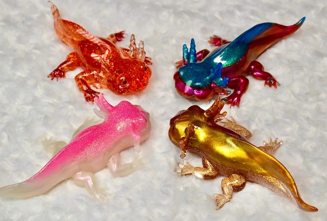 Axolotl Large Resin Statues - Etsy