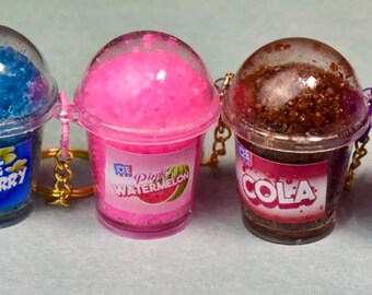 Mini Bubble Tea Keychain/slushy Keychain/coffee Keychain/mini Cup/mini ...