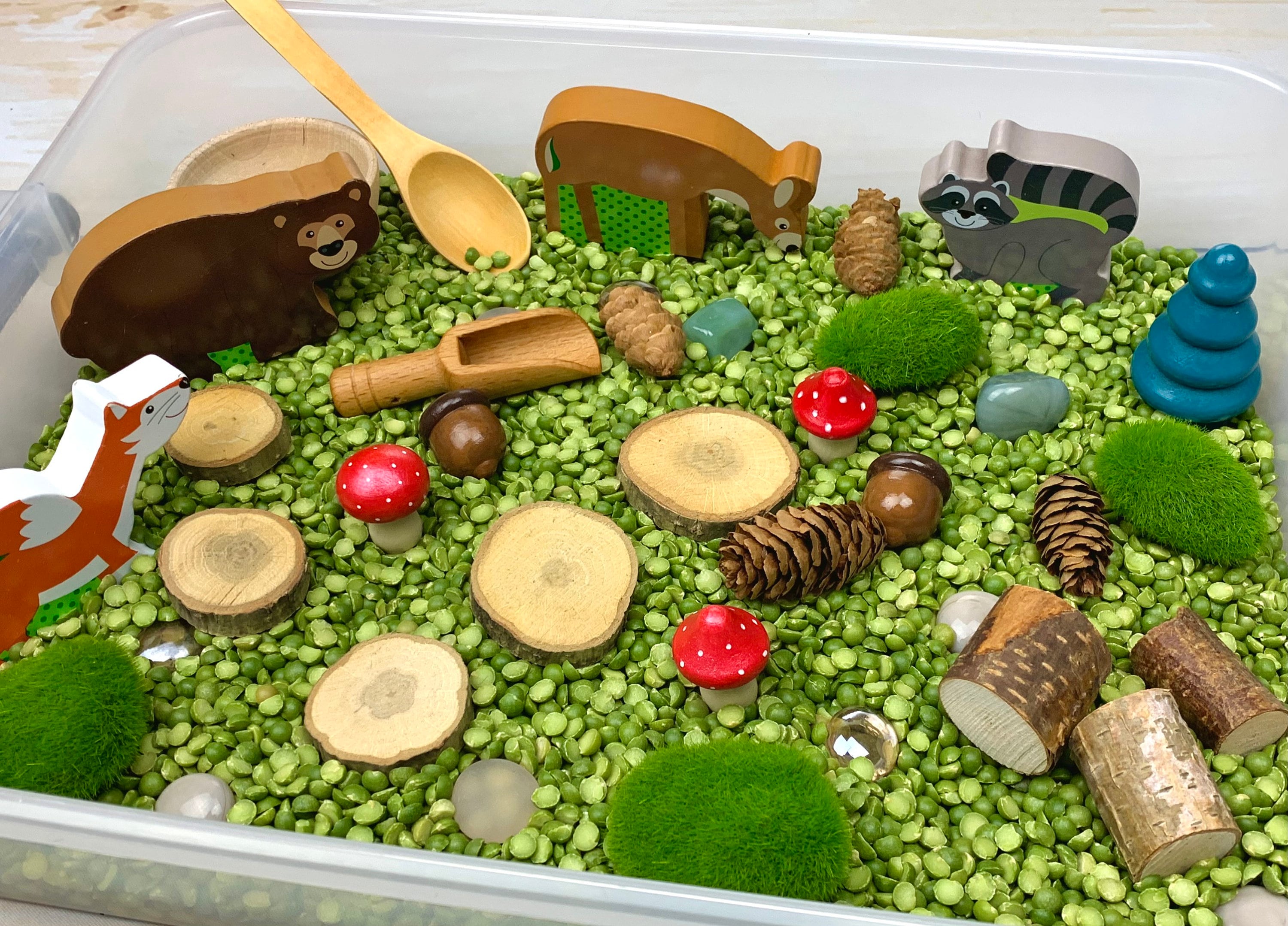 Woodland Animals Sensory Bin - Etsy