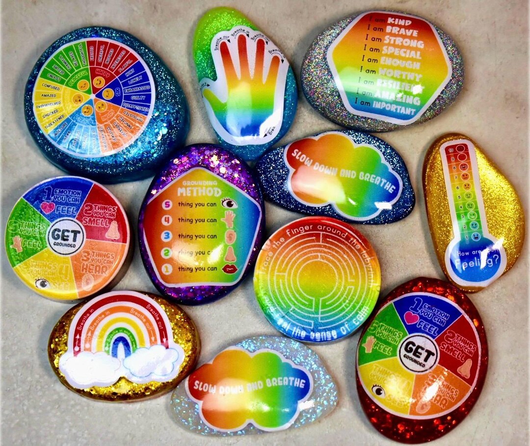 Serenity Stones - Anxiety Grounding Tool Desk Stones - Etsy