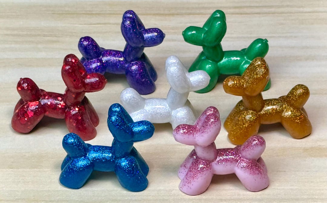 Handmade Resin Balloon Dog Worry Stones - Etsy