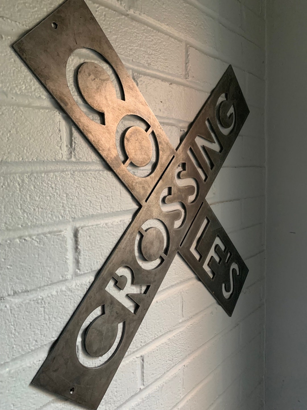 Custom Name Railroad Crossing Wall Sign in 12 Gauge Steel - Etsy