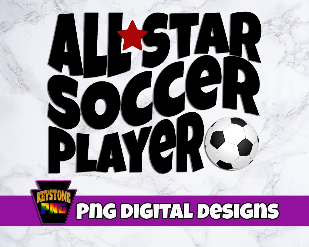 All-star Soccer Player. Retro Wave Design. Soccer PNG. Soccer Digital ...