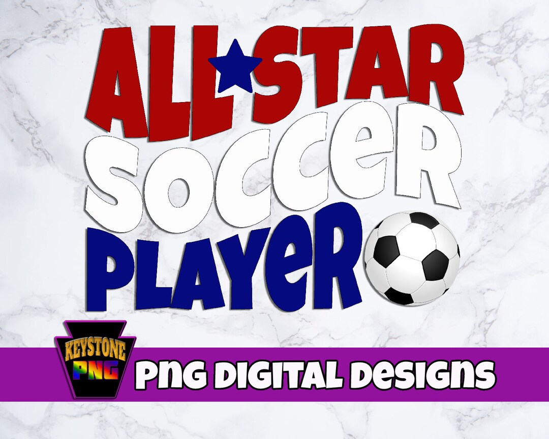 All-star Soccer Player. Retro Wave Design. Soccer PNG. Soccer Digital ...
