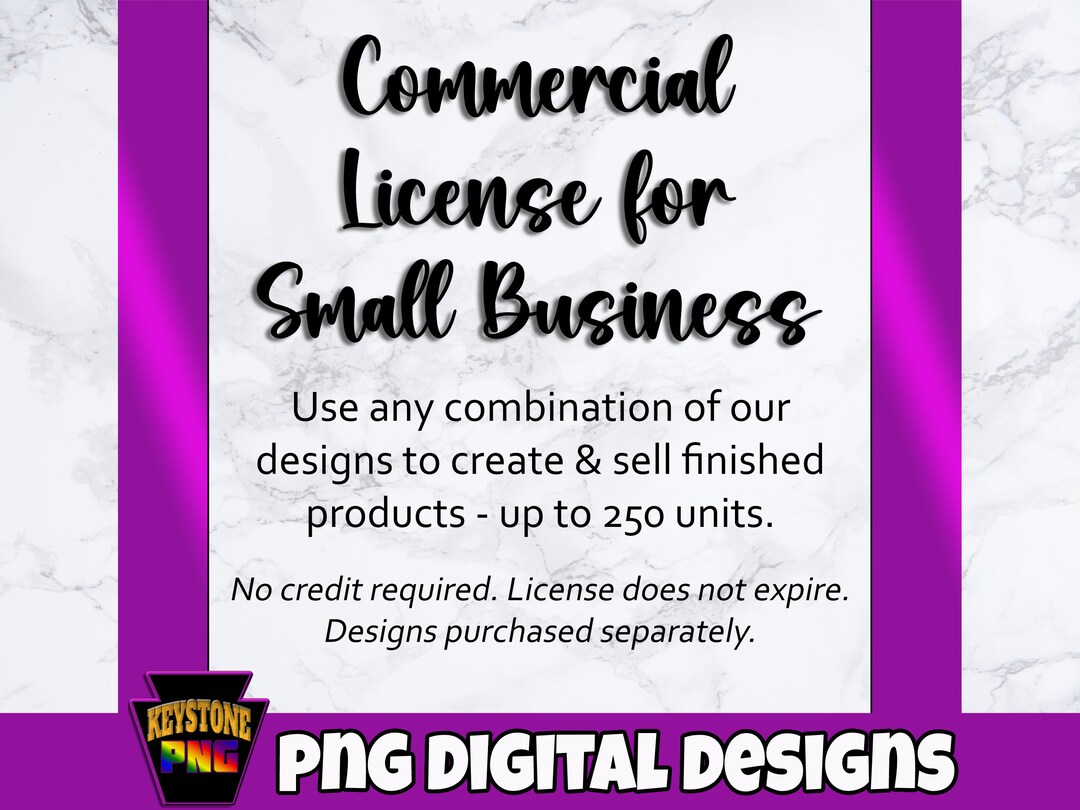 Commercial License for Small Business. - Etsy