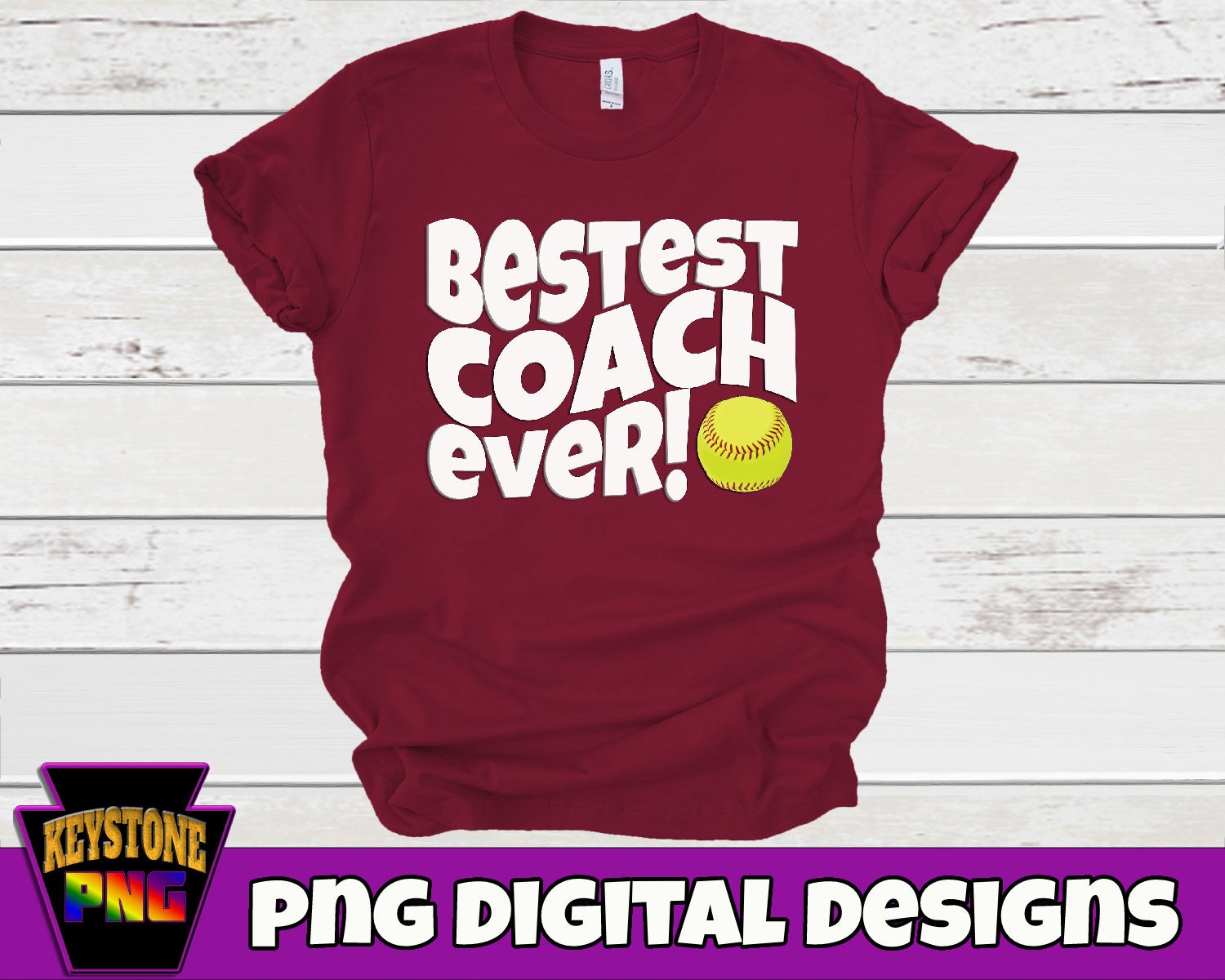 Softball Coach PNG. Bestest Coach Ever Retro Wave Design. Softball PNG ...