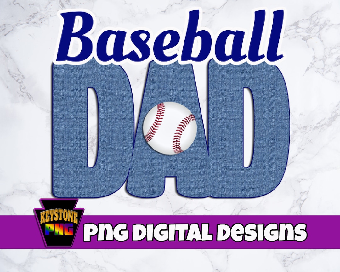 Baseball Dad PNG. Denim Design. Dad Digital Download. Love Dad. Little ...