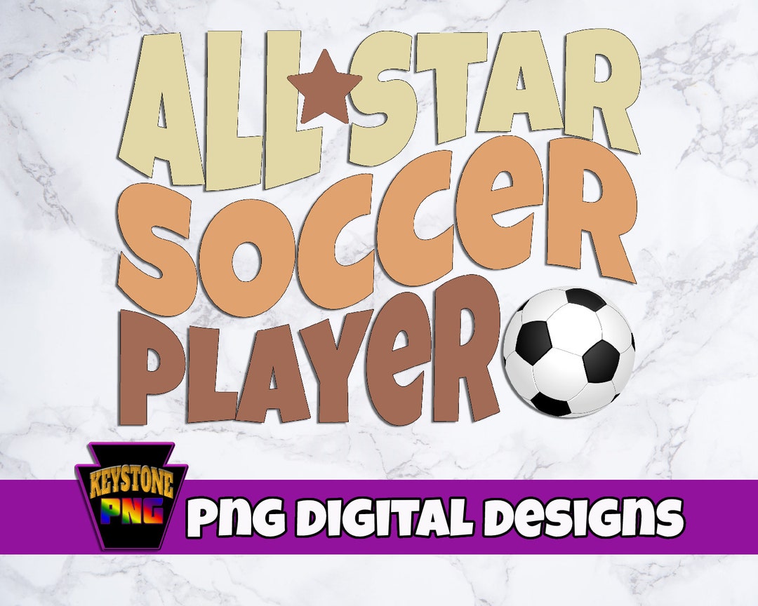 All-star Soccer Player. Retro Wave Design. Soccer PNG. Soccer Digital ...