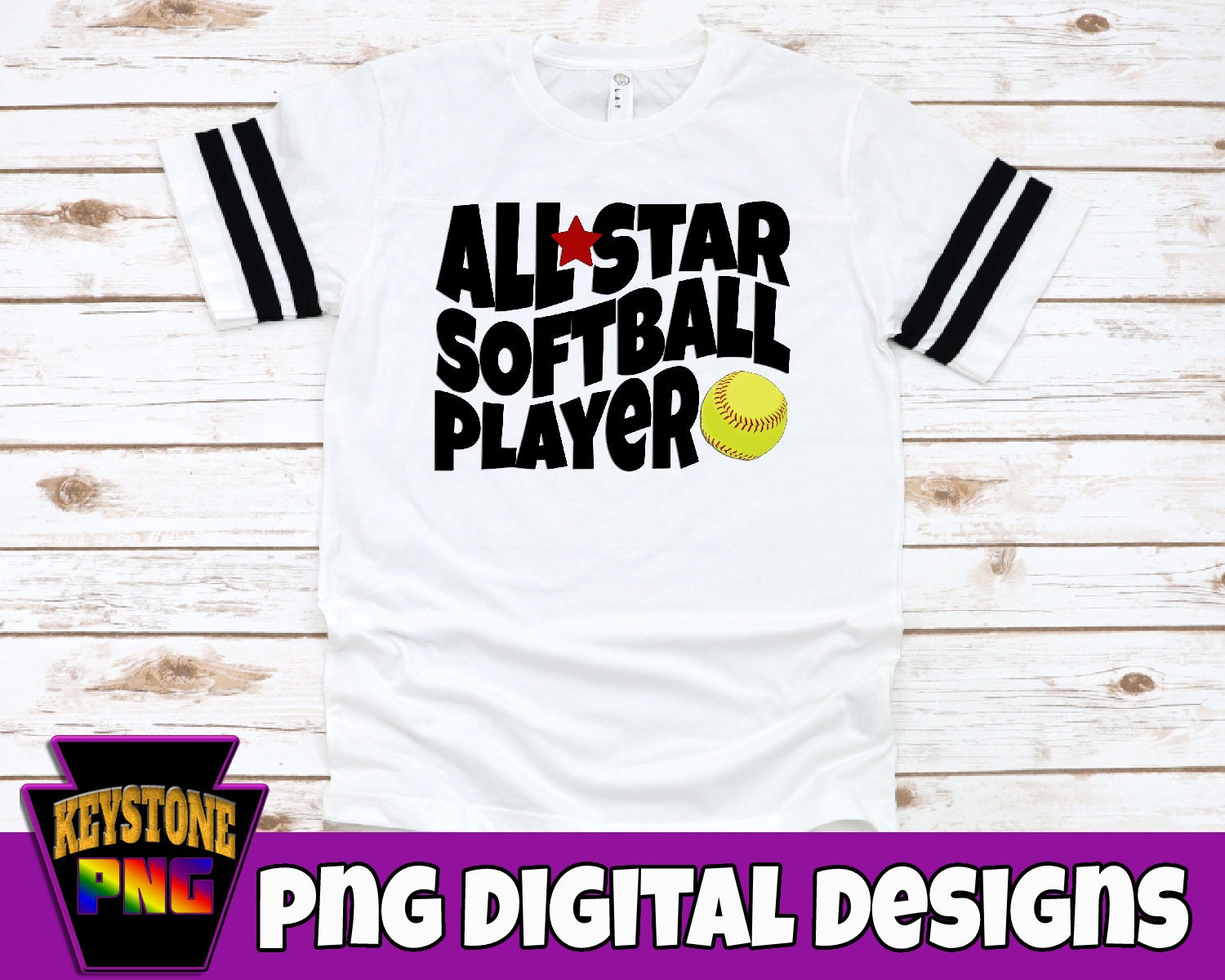 All-star Softball Player. Retro Wave Design. Softball PNG. Softball ...