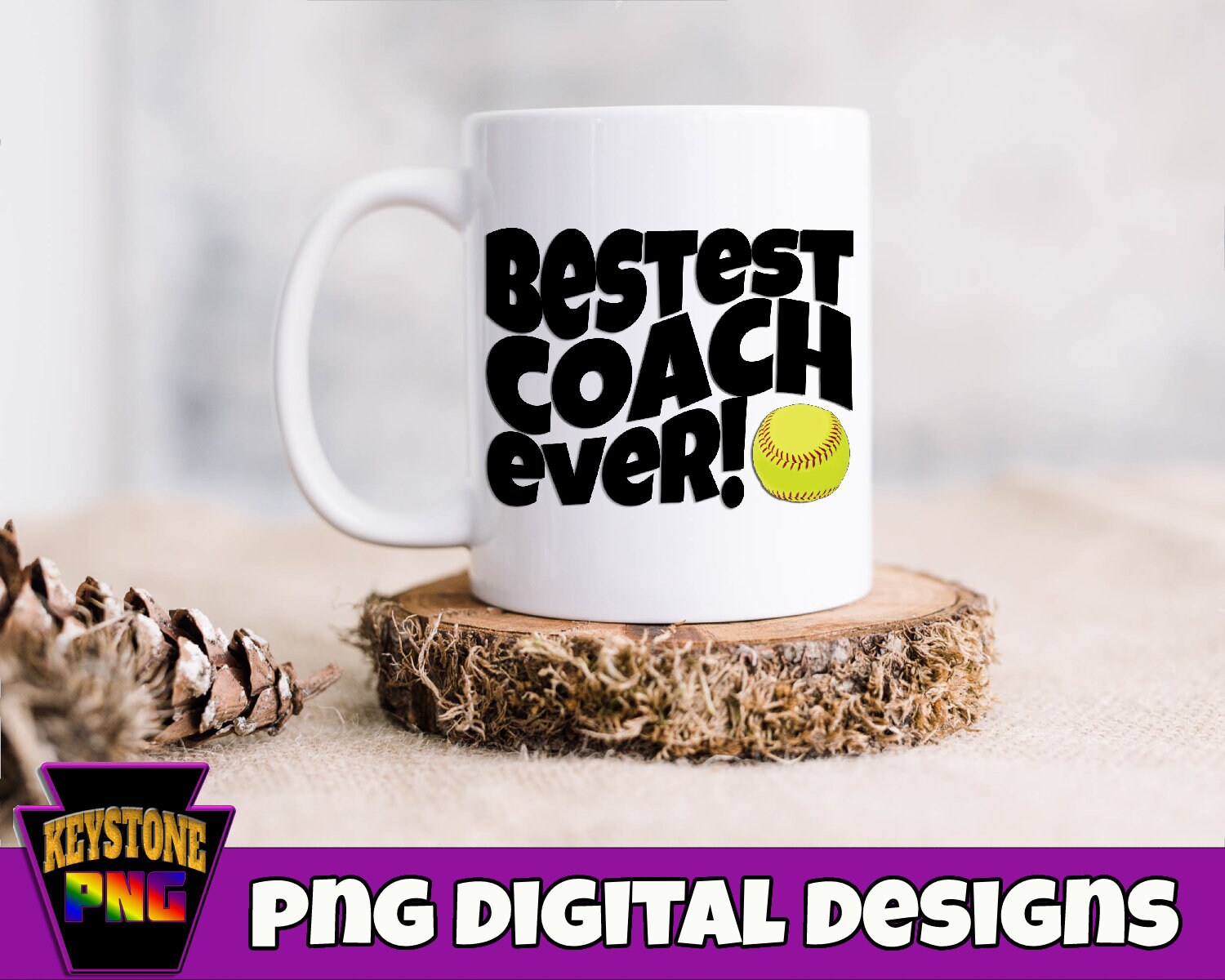 Softball Coach PNG. Bestest Coach Ever! Retro Wave Design. Softball PNG ...