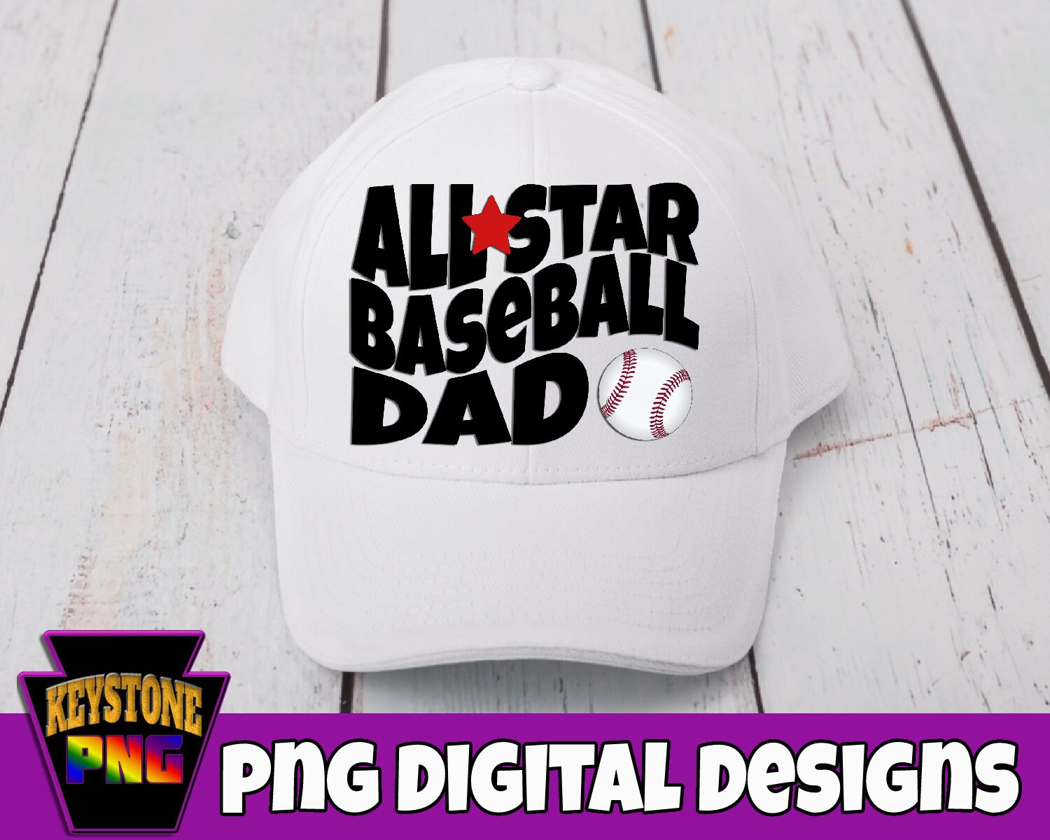 All-star Baseball Dad. Retro Wave Design. Baseball PNG. Baseball ...