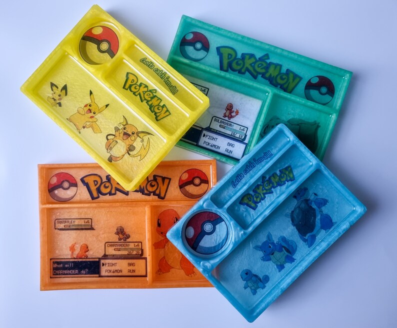 Custom Pokemon Trays Evolution or Gameboy Style Designs - Etsy