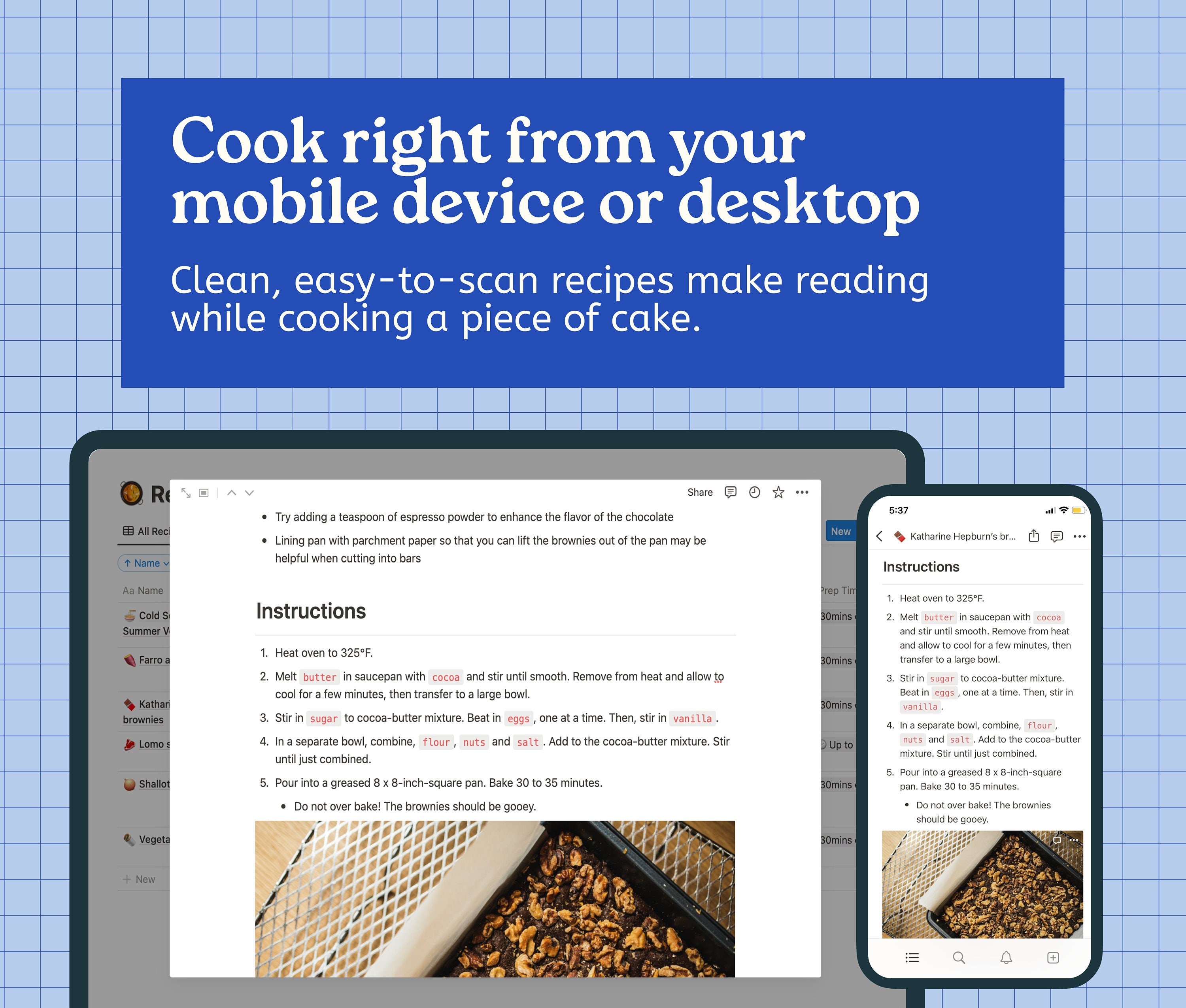 Recipe Organizer Notion Template for Home Cooks Sort Recipes by Prep ...