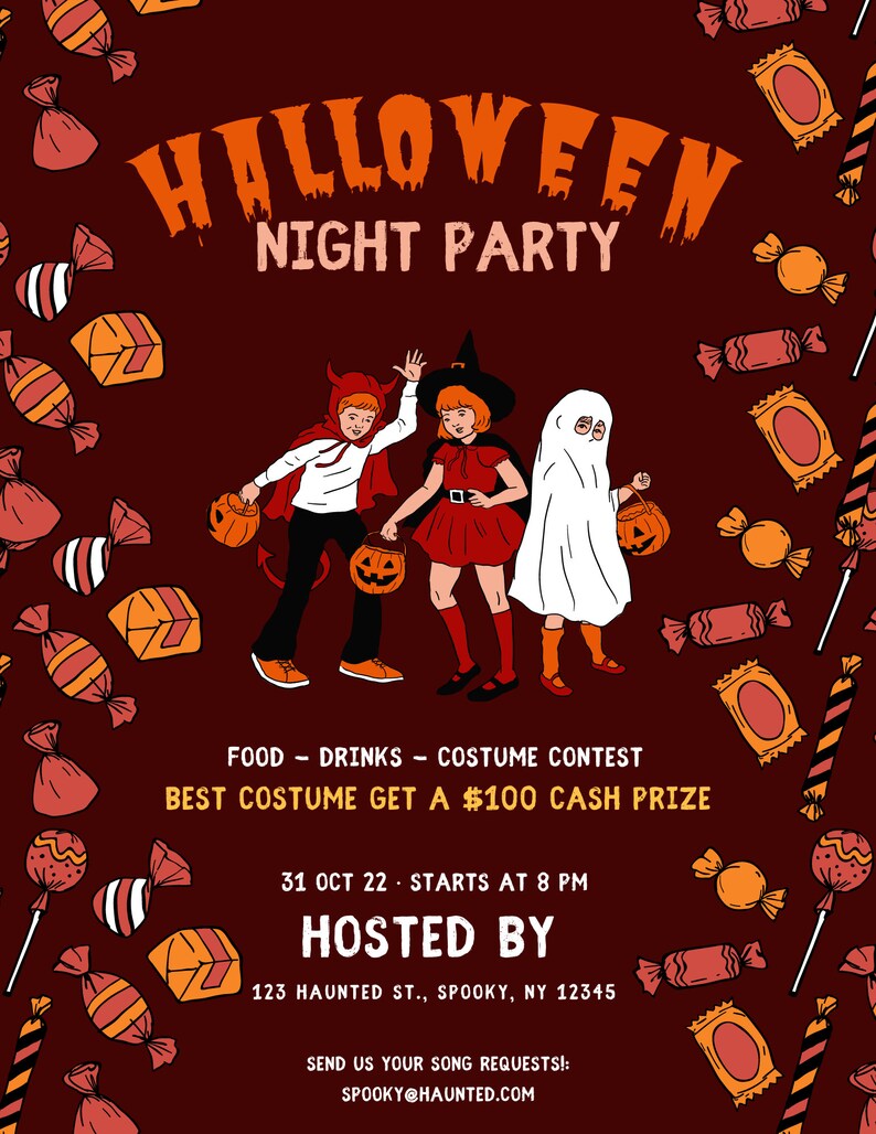 CUSTOM Halloween Party Invitations - Etsy
