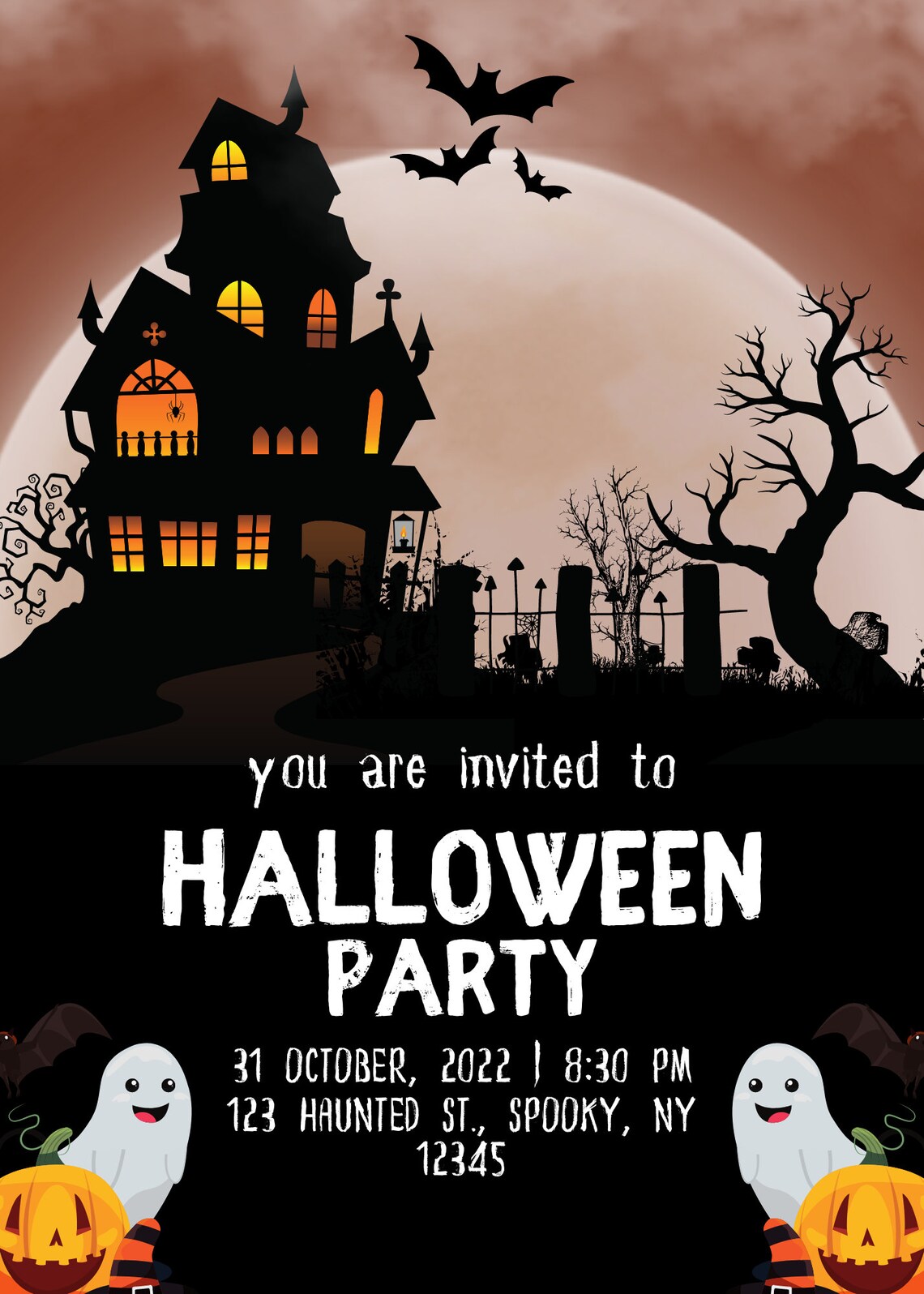 CUSTOM Halloween Party Invitations - Etsy