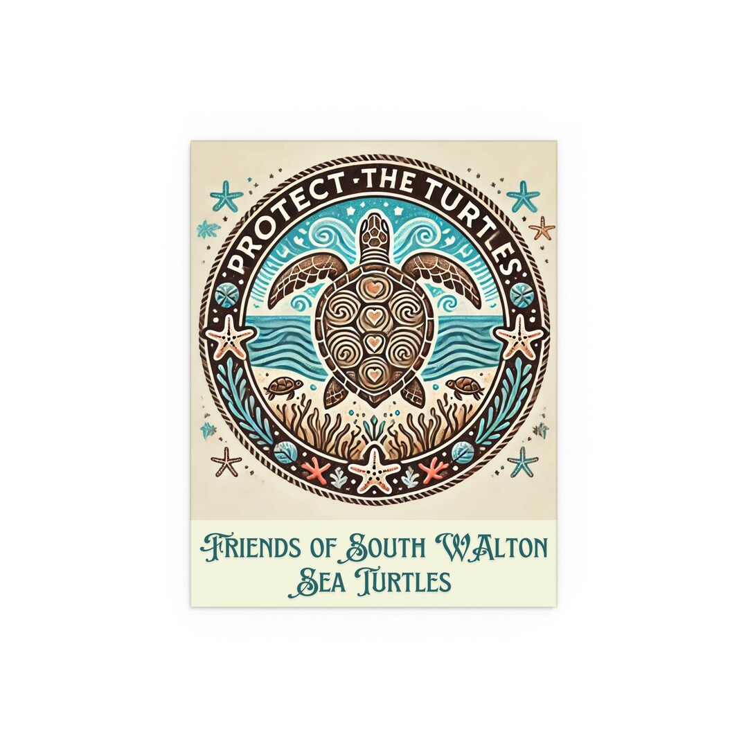 Silk Poster, Sea Turtle Awareness Friends of South Walton, Indoor ...