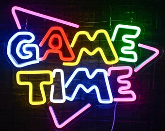 Game Time Neon Sign - Etsy