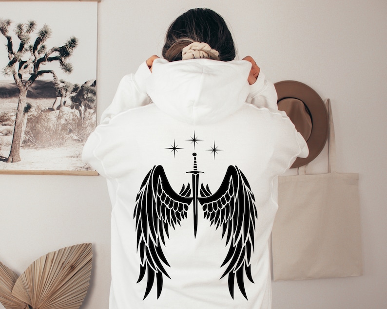 Angel Hoodie Aesthetic Hoodie Wings Hoodie Trendy Hoodies - Etsy