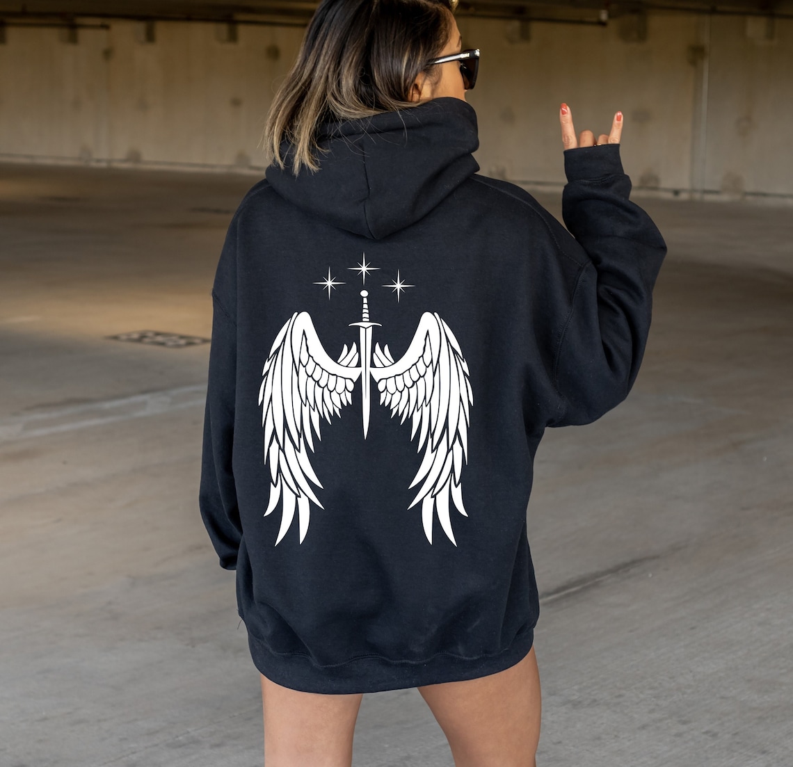 Angel Hoodie Aesthetic Hoodie Wings Hoodie Trendy Hoodies - Etsy