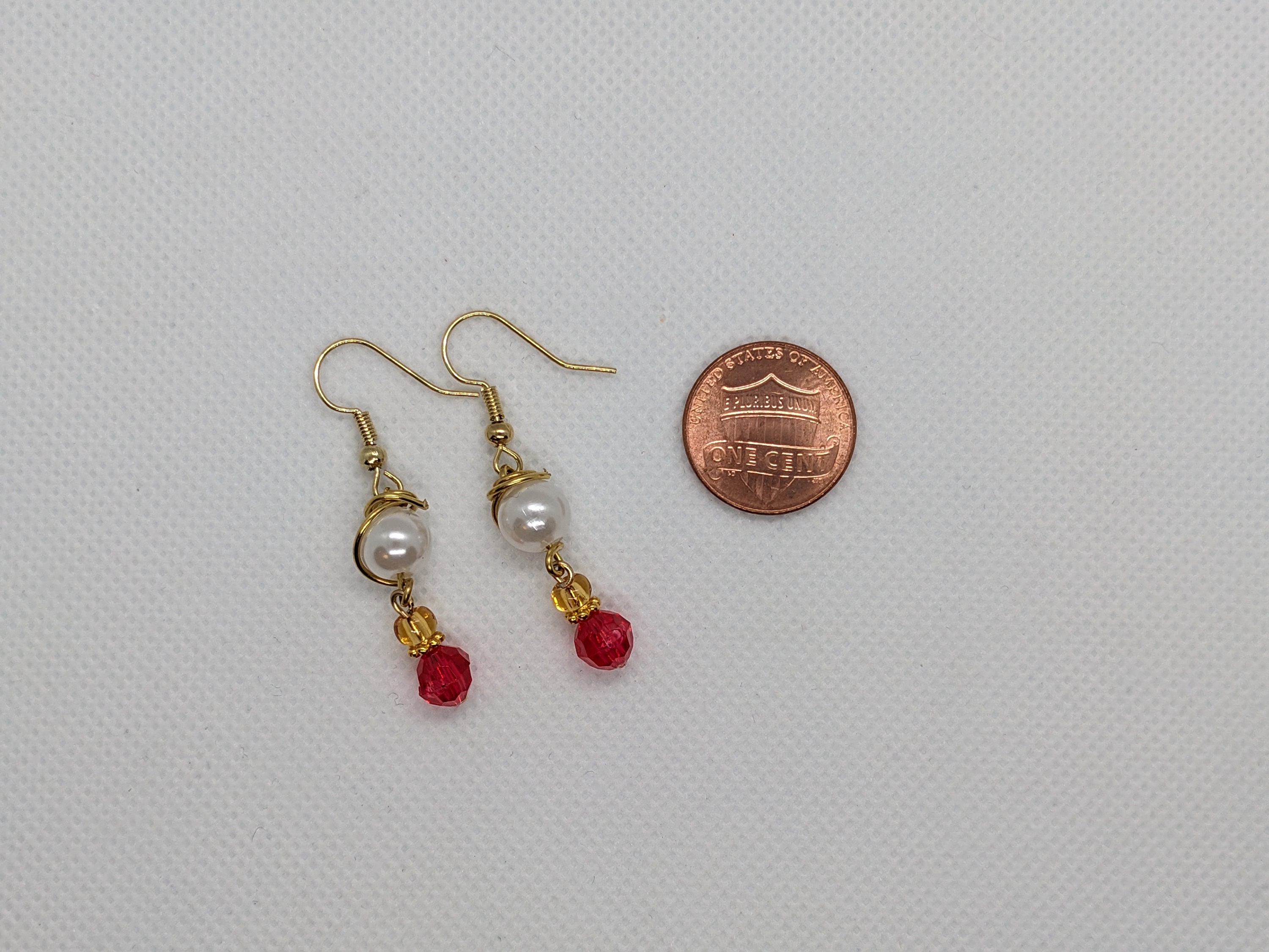 Kansas City Chiefs Earrings Red and Gold Wire Wrapped Earrings NFL ...