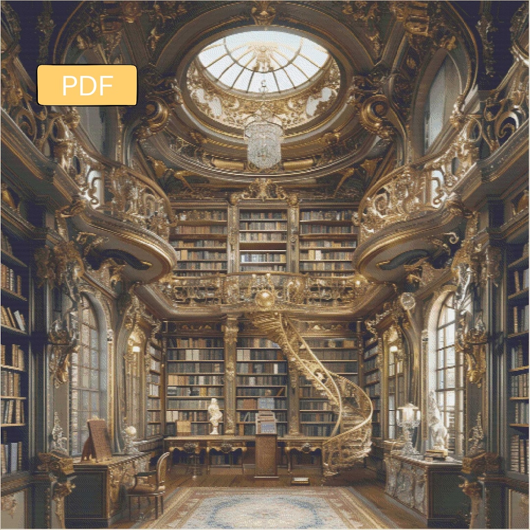 Royal Palace Library - Digital Download PDF Cross Stitch Pattern - Etsy